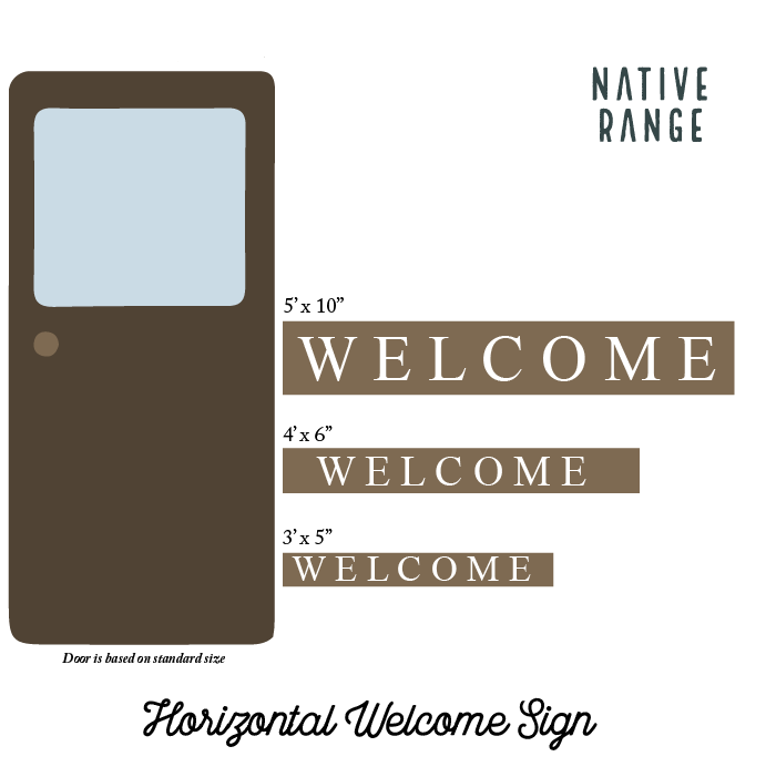 Horizontal Wooden Welcome Sign
